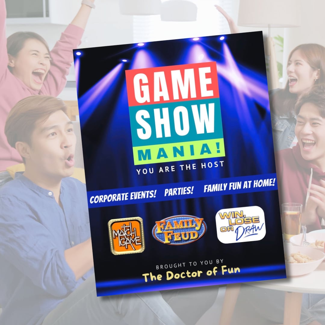 3 Printable Classic Game Shows for Live Event, Party or Family Game ...