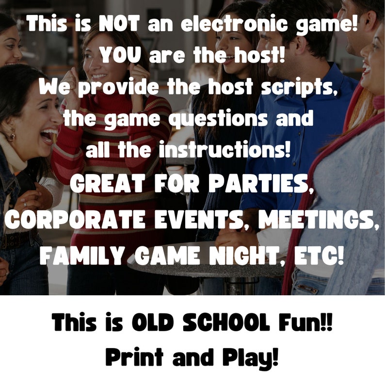 3 Printable Classic Game Shows for Live Event, Party or Family Game ...