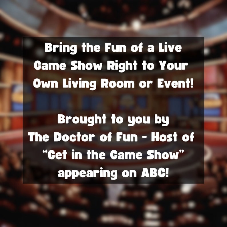 3 Printable Classic Game Shows for Live Event, Party or Family Game ...