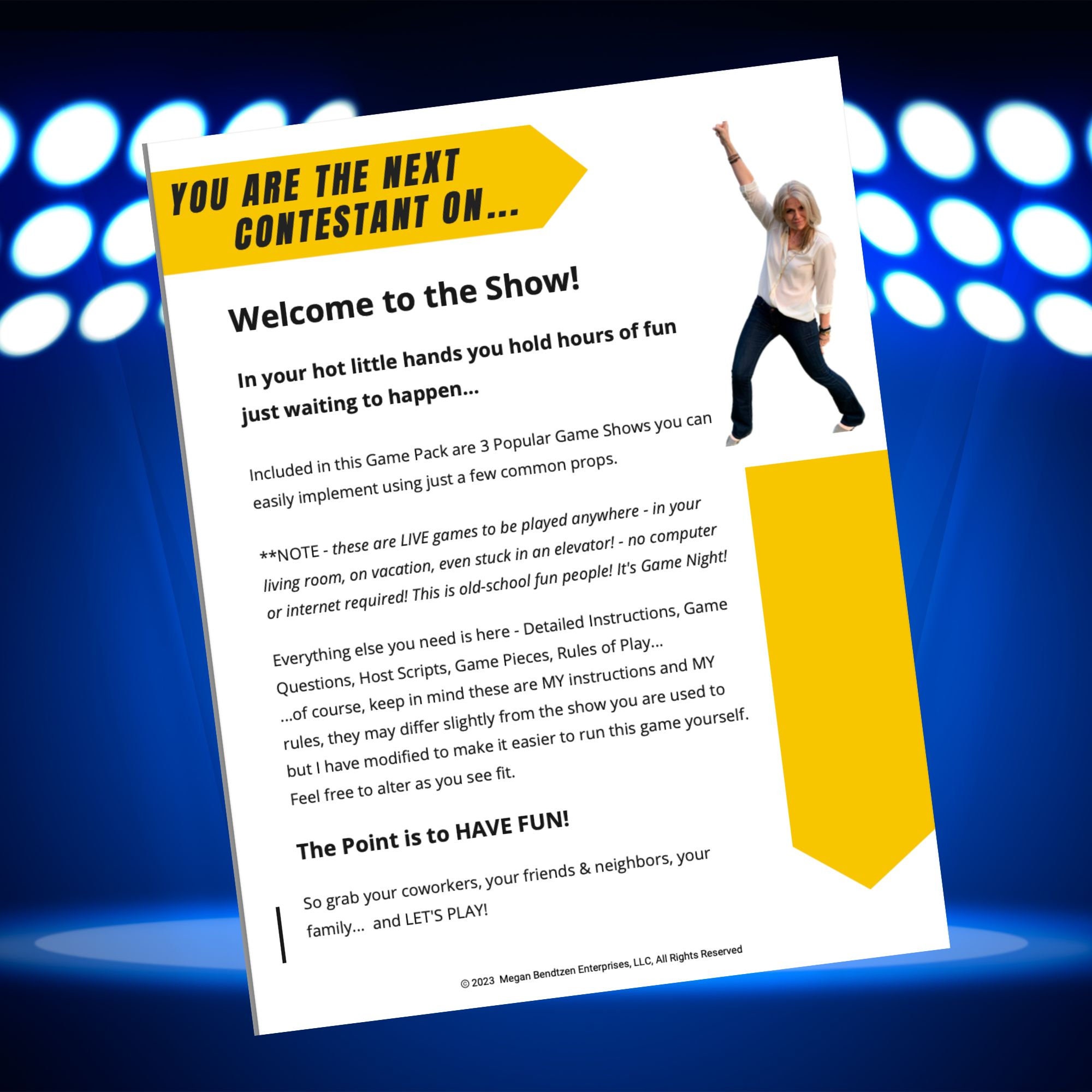 3 Printable Classic Game Shows for Live Event, Party or Family Game ...