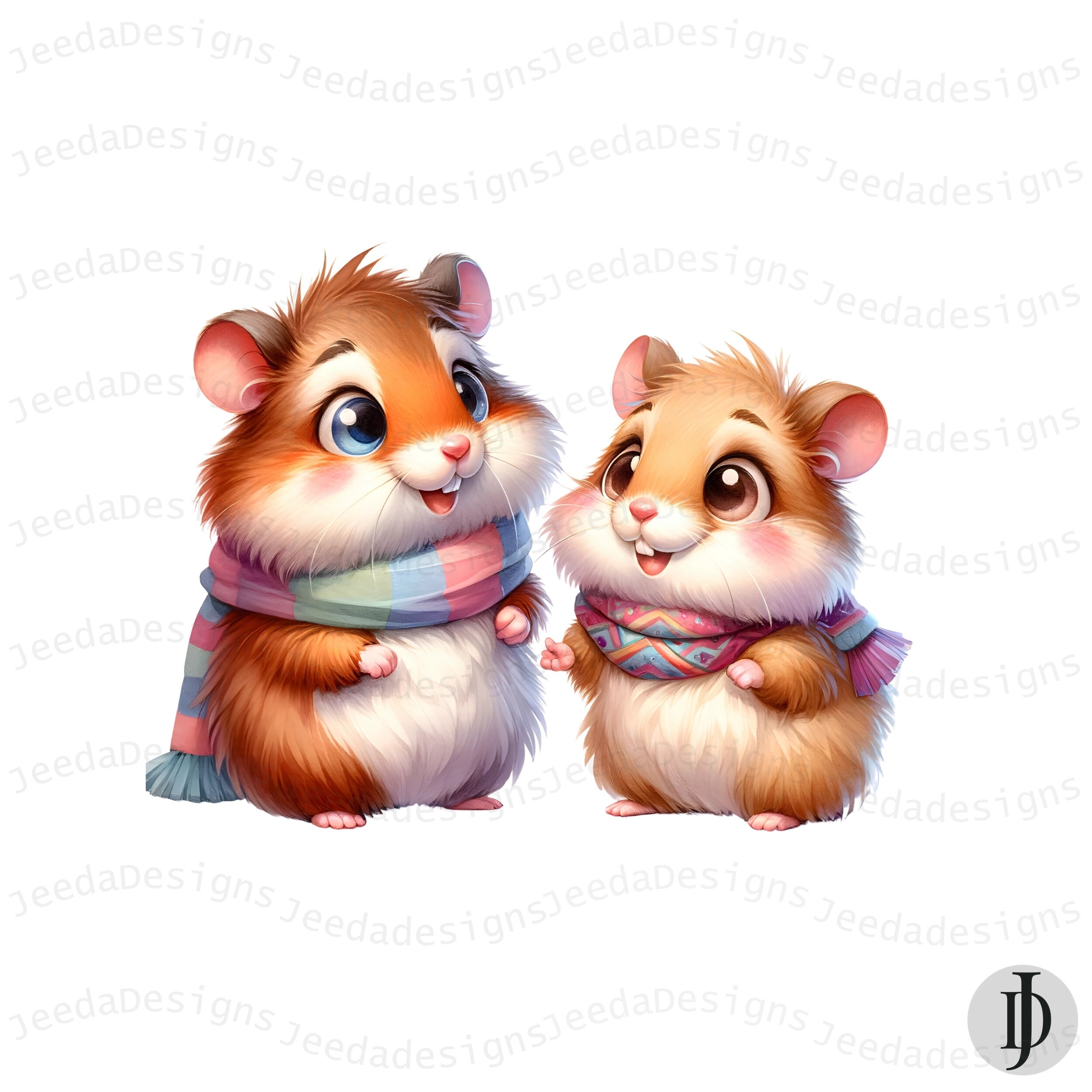 Funny Cartoon Animal Friends Couple PNG, Watercolor Clipart, Funny ...