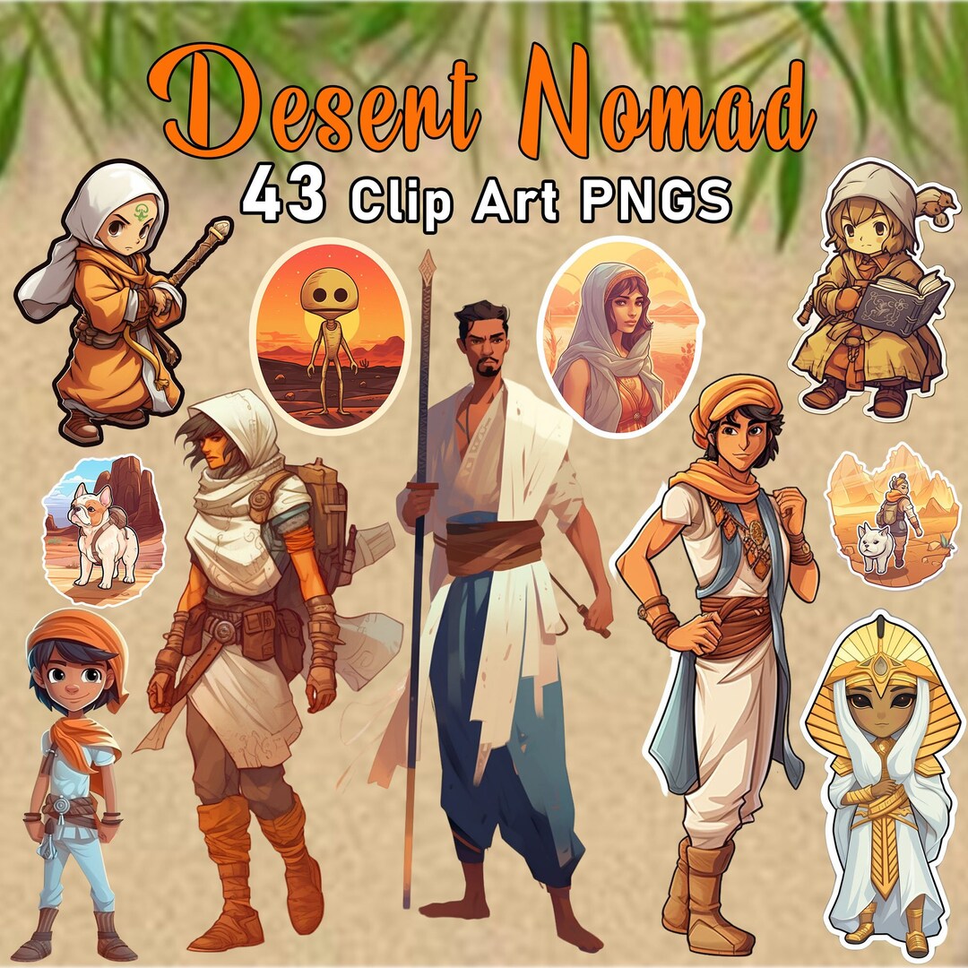 Desert Nomad Clipart Png Desert Adventure Trails Graphics Sand Dune ...