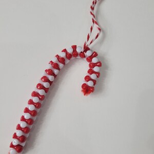Christmas Candy Cane Bead Ornament Kit DIY - Etsy