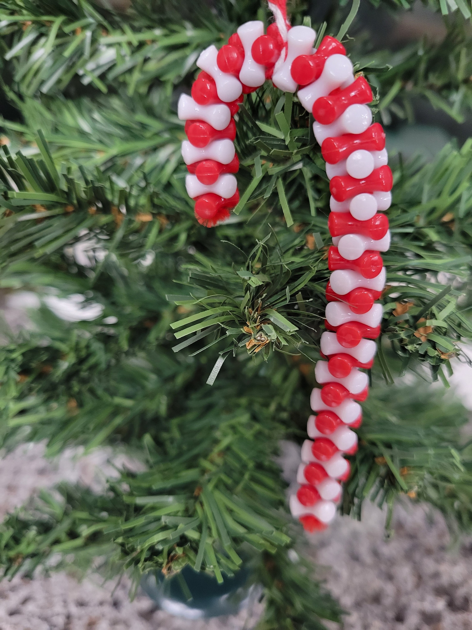 Christmas Candy Cane Bead Ornament Kit DIY - Etsy