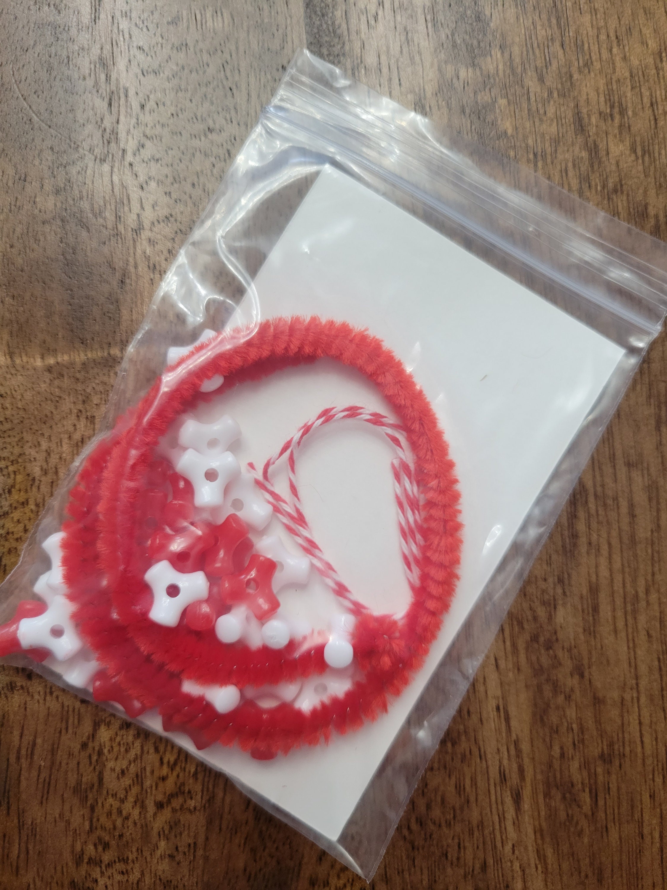 Christmas Candy Cane Bead Ornament Kit DIY - Etsy