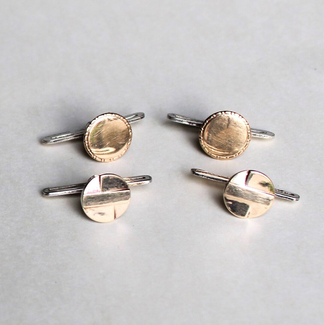 1960s 4 Vintage Gilt Silver Shirt Buttons Sweden - Etsy