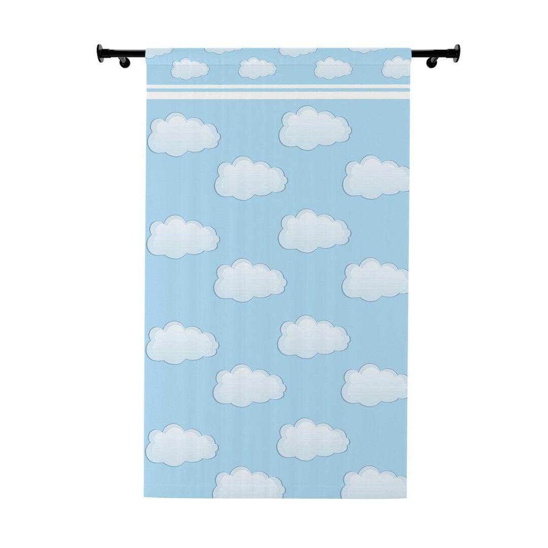 Sky Clouds Window Curtains, Kids Room Blackout Curtains, Kids Room ...