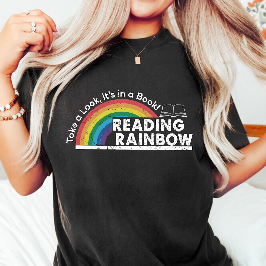 Reading Rainbow T Shirt, Reading Rainbow Shirt, Rainbow Book Shirt ...