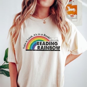Reading Rainbow T Shirt, Reading Rainbow Shirt, Rainbow Book Shirt ...