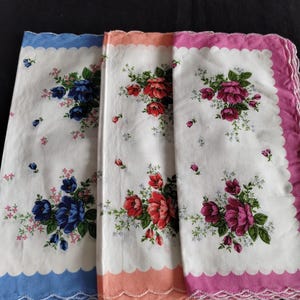 10 Ladies Handkerchiefs 100 % Cotton 12 " by 11 " Floral Print L125 - Etsy