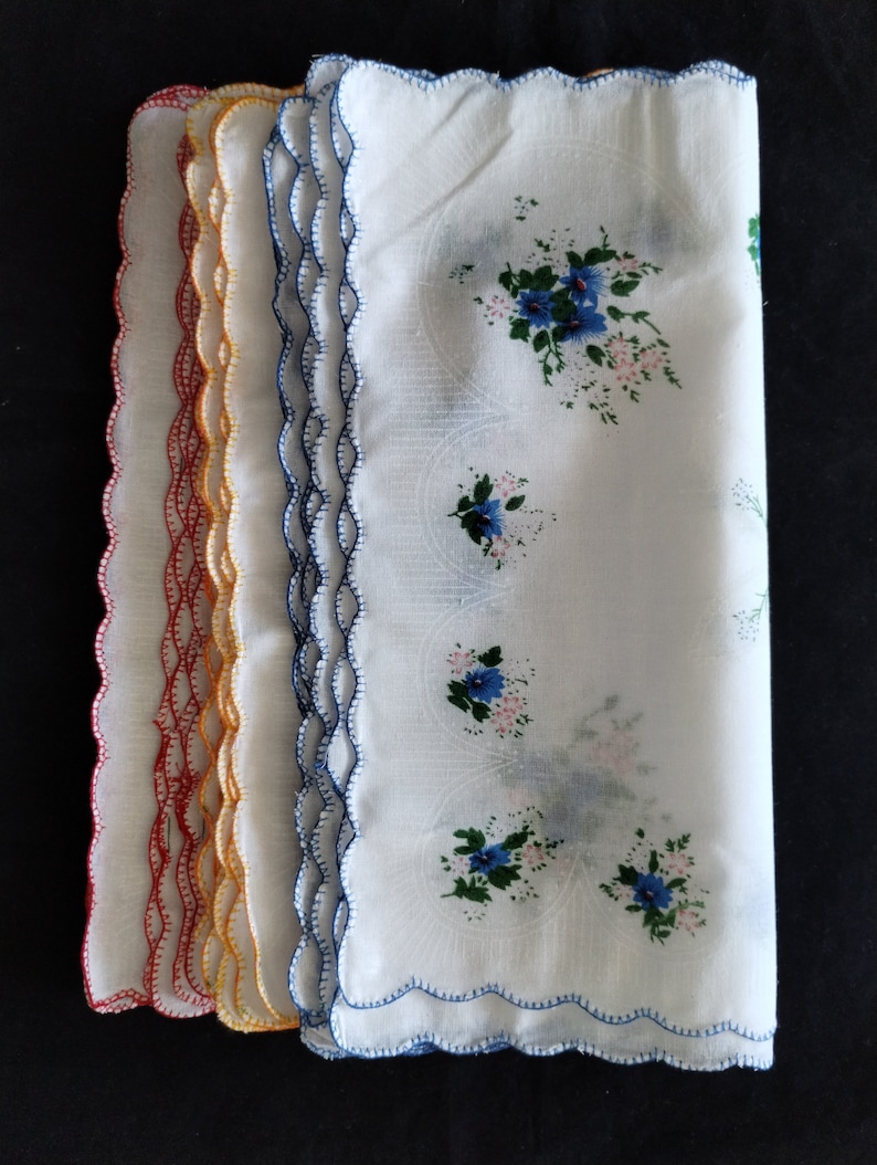 Floral Print 100% Cotton Ladies Handkerchiefs - Many Styles to Choose ...