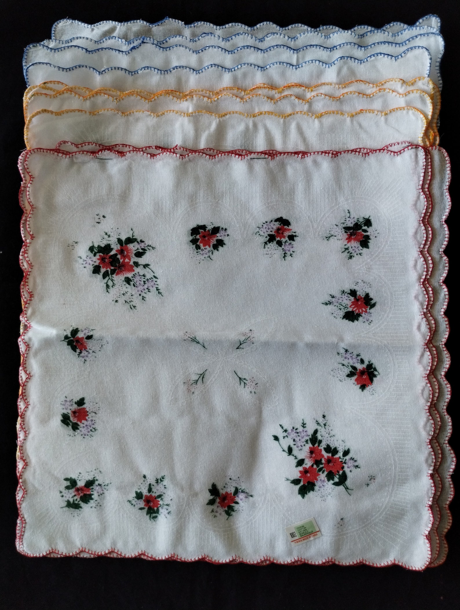 Floral Print 100% Cotton Ladies Handkerchiefs - Many Styles to Choose ...