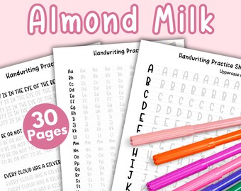 Handwriting Practice Sheets, Printable Worksheets, Alphabet Writing ...