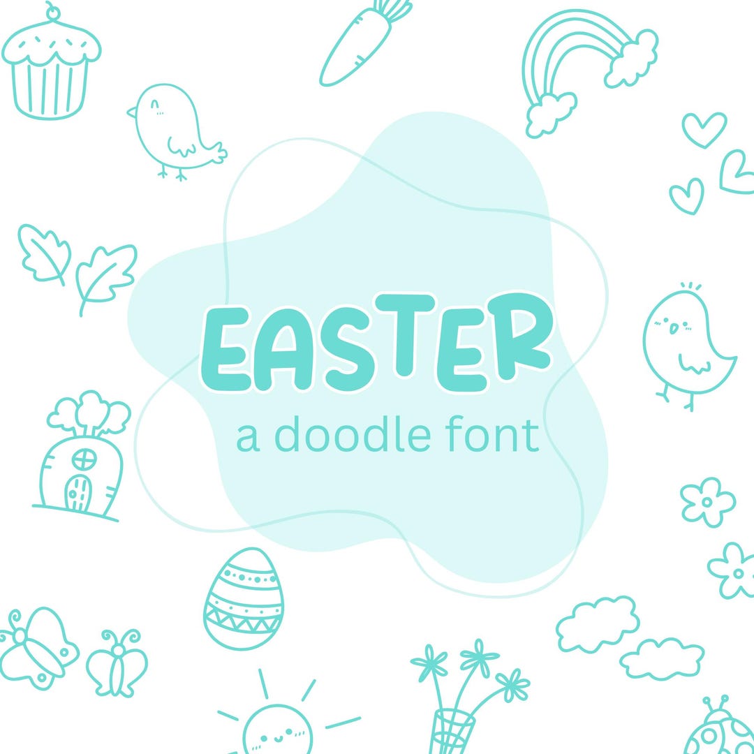 Doodle Font, Procreate Fonts, Hand-drawn Doodle Font, Cute Doodle Font ...