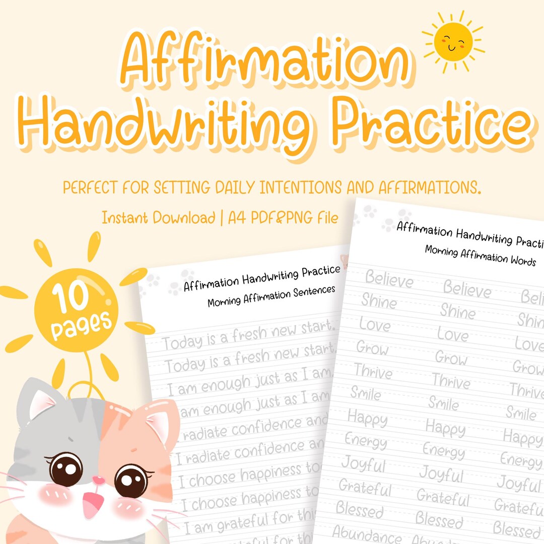 Handwriting Practice Sheet, Printable Handwriting Worksheet, Alphabet ...