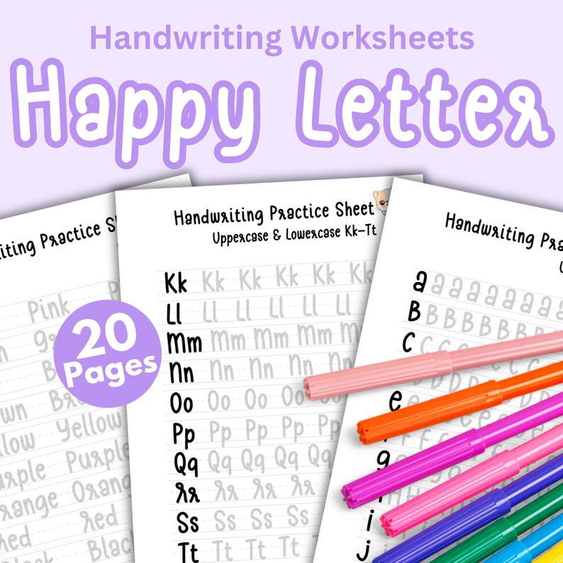 Handwriting Practice Sheets, Printable Handwriting Worksheets, Alphabet ...