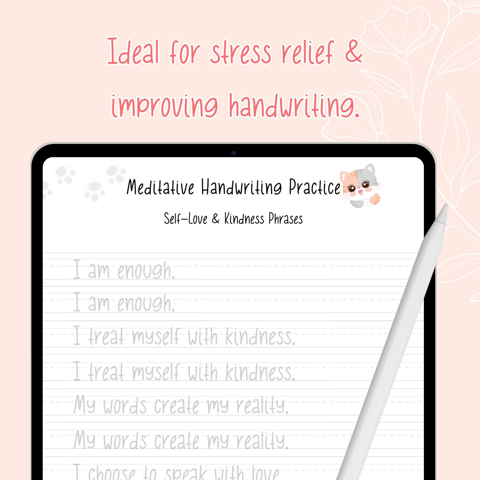 Handwriting Practice Sheet, Printable Handwriting Worksheet, Alphabet ...