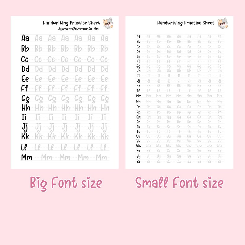 Handwriting Practice Sheets, Printable Worksheets, Alphabet Writing ...