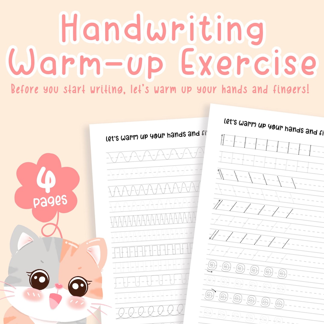 Handwriting Warm-up, Printable Handwriting Sheets, Basic Line Practice ...