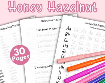 Handwriting Practice Sheets, Printable Worksheets, Alphabet Writing ...