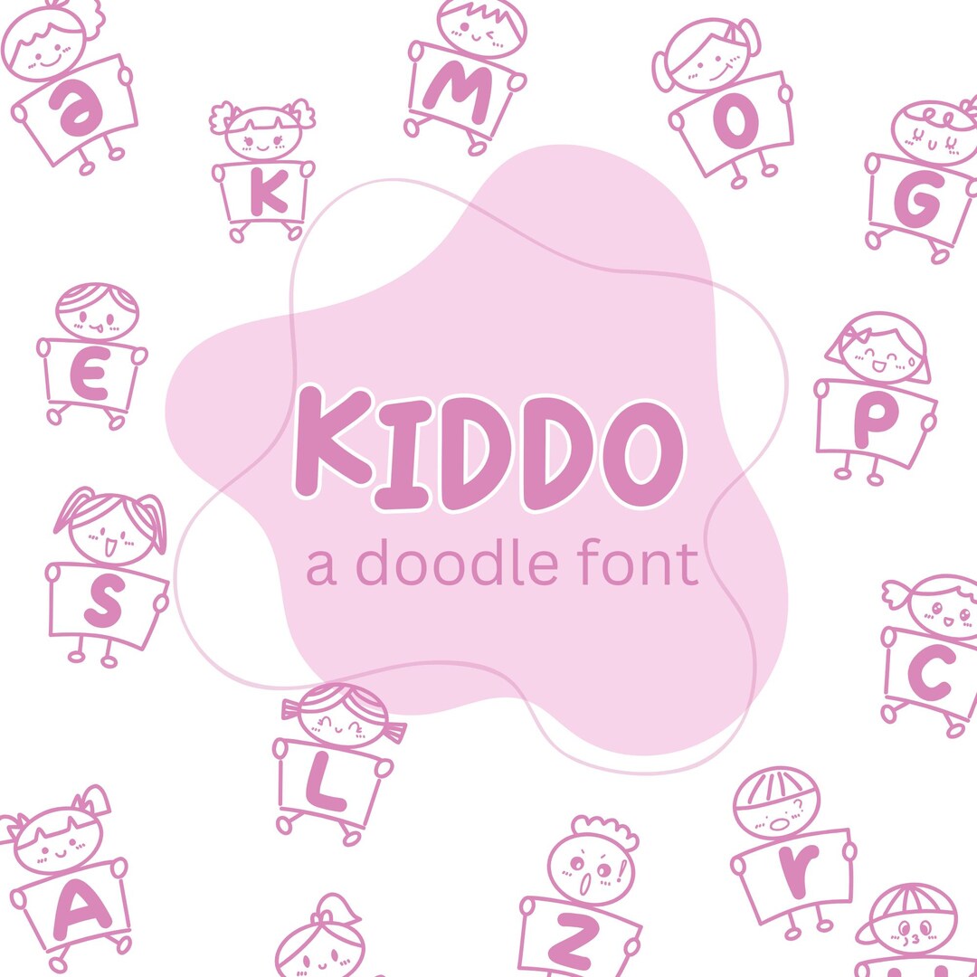 Doodle Font, Procreate Fonts, Hand-drawn Doodle Font, Cute Doodle Font ...