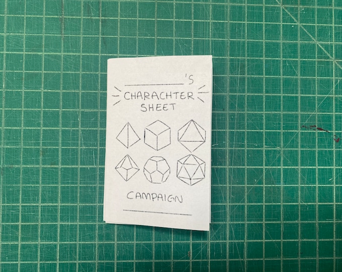 Dungeons and Dragons Character Sheet Zine - Etsy