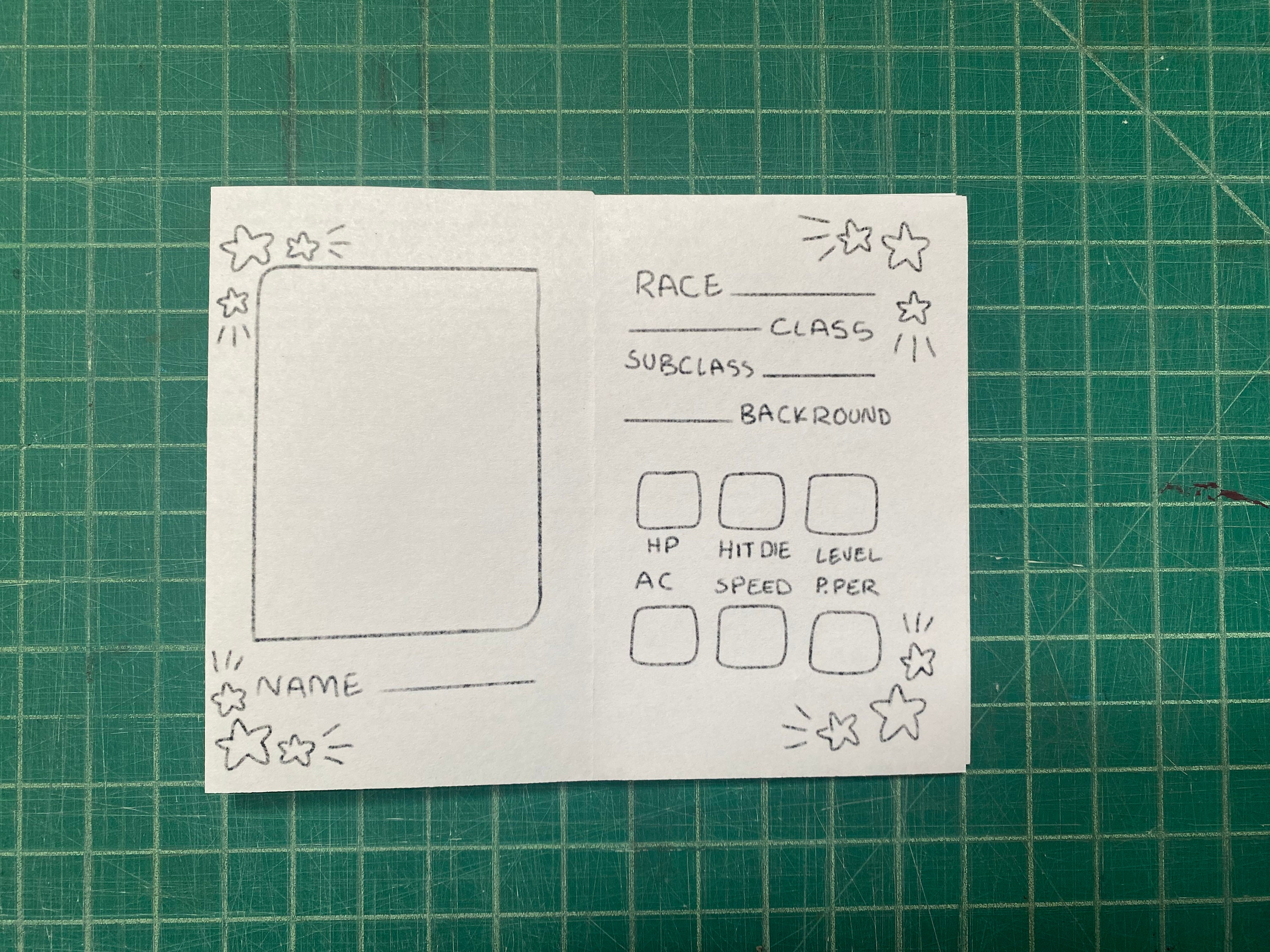 Dungeons and Dragons Character Sheet Zine - Etsy