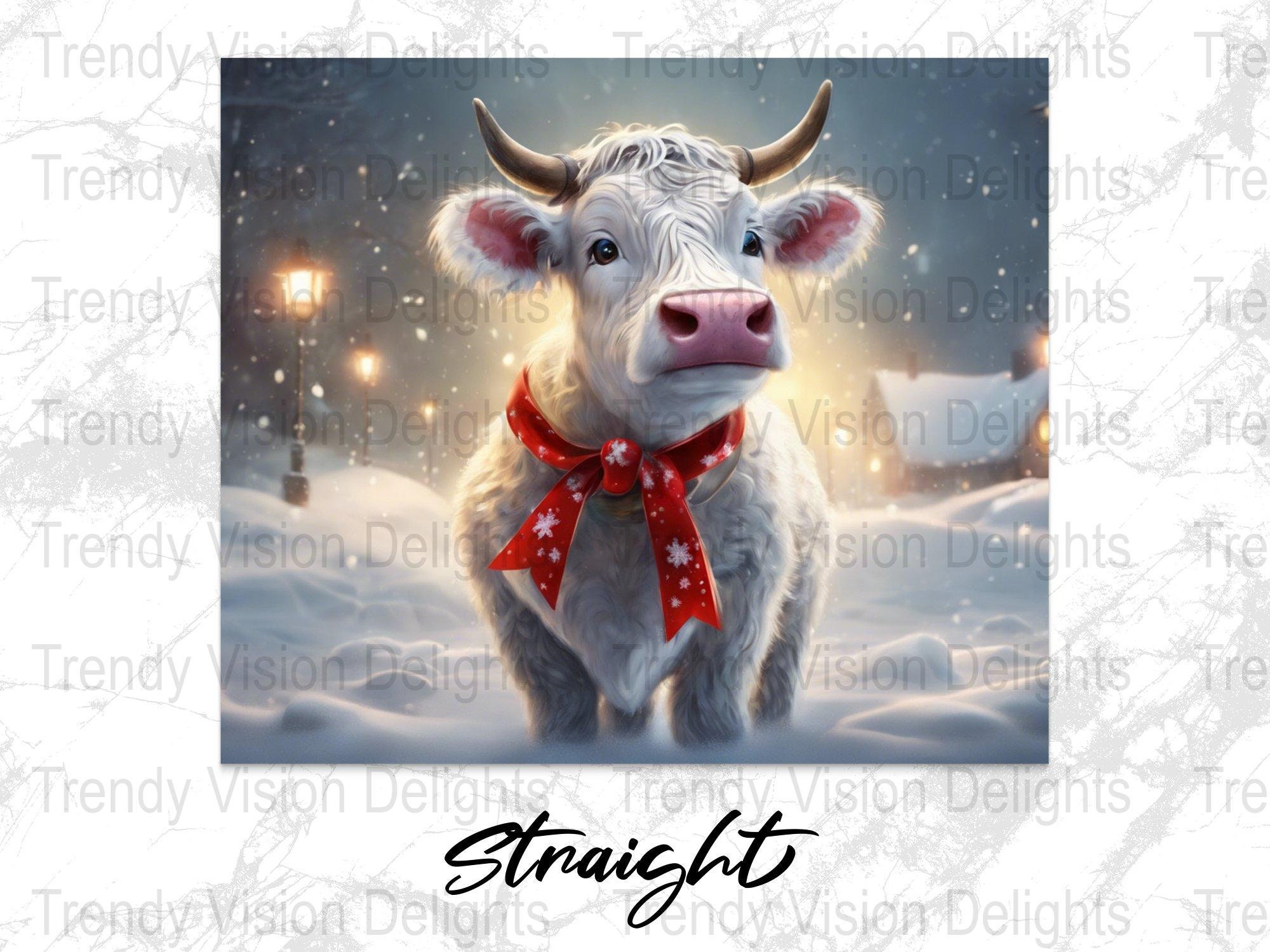 3D Christmas Baby Highlander Cow Instant Digital Download - Etsy