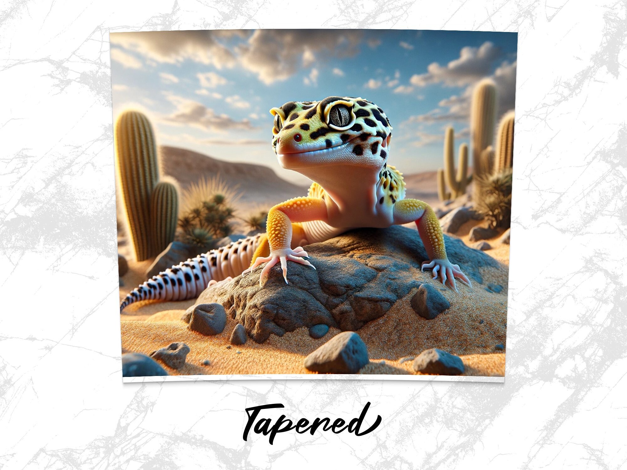 3D Leopard Gecko Tumblerful Tumbler 20ozs Skinny Tumbler Wrap Designs ...