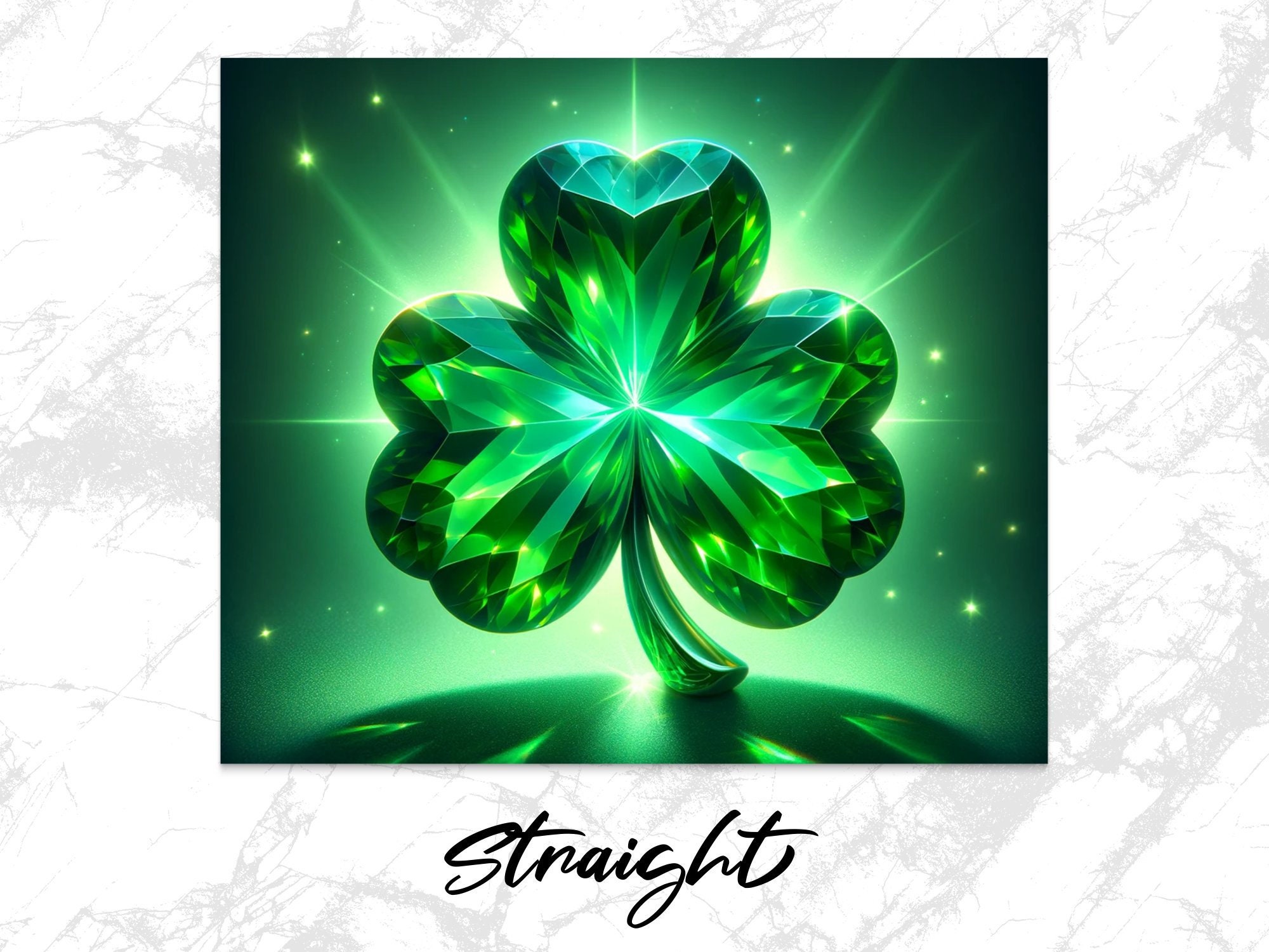 3D Shamrock Gem 20ozs Skinny Tumbler Wrap Designs Sublimation, Tumbler ...