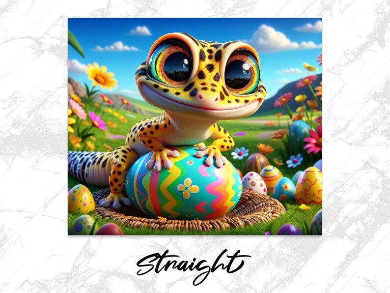 3D Leopard Gecko Easter Tumblerful 20ozs Skinny Tumbler Wrap Designs Sublimation, Tumbler PNG ...