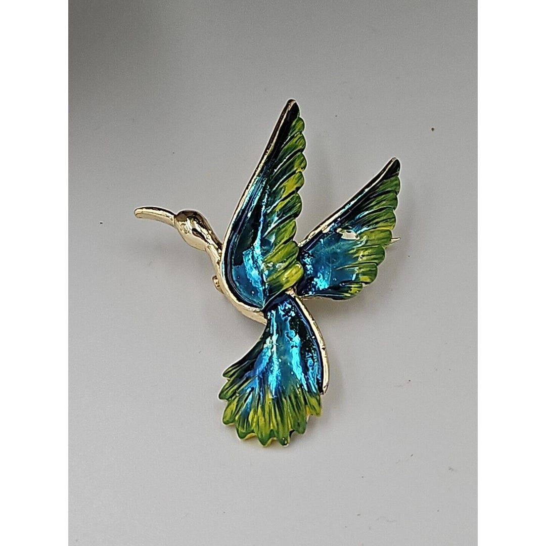 Vintage Gerry's Enamel Bird in Flight Brooch Pin Signed - Etsy
