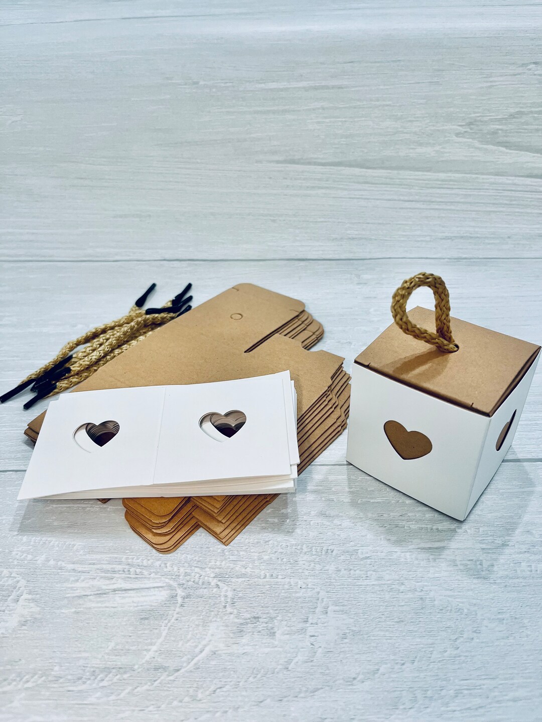 Small Party Favor Boxes Rustic Birthday Favors Mini Heart Shaped Gift ...
