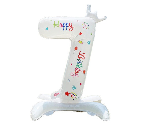 Number 8 Crown White Birthday Balloon Party Decorations - Etsy