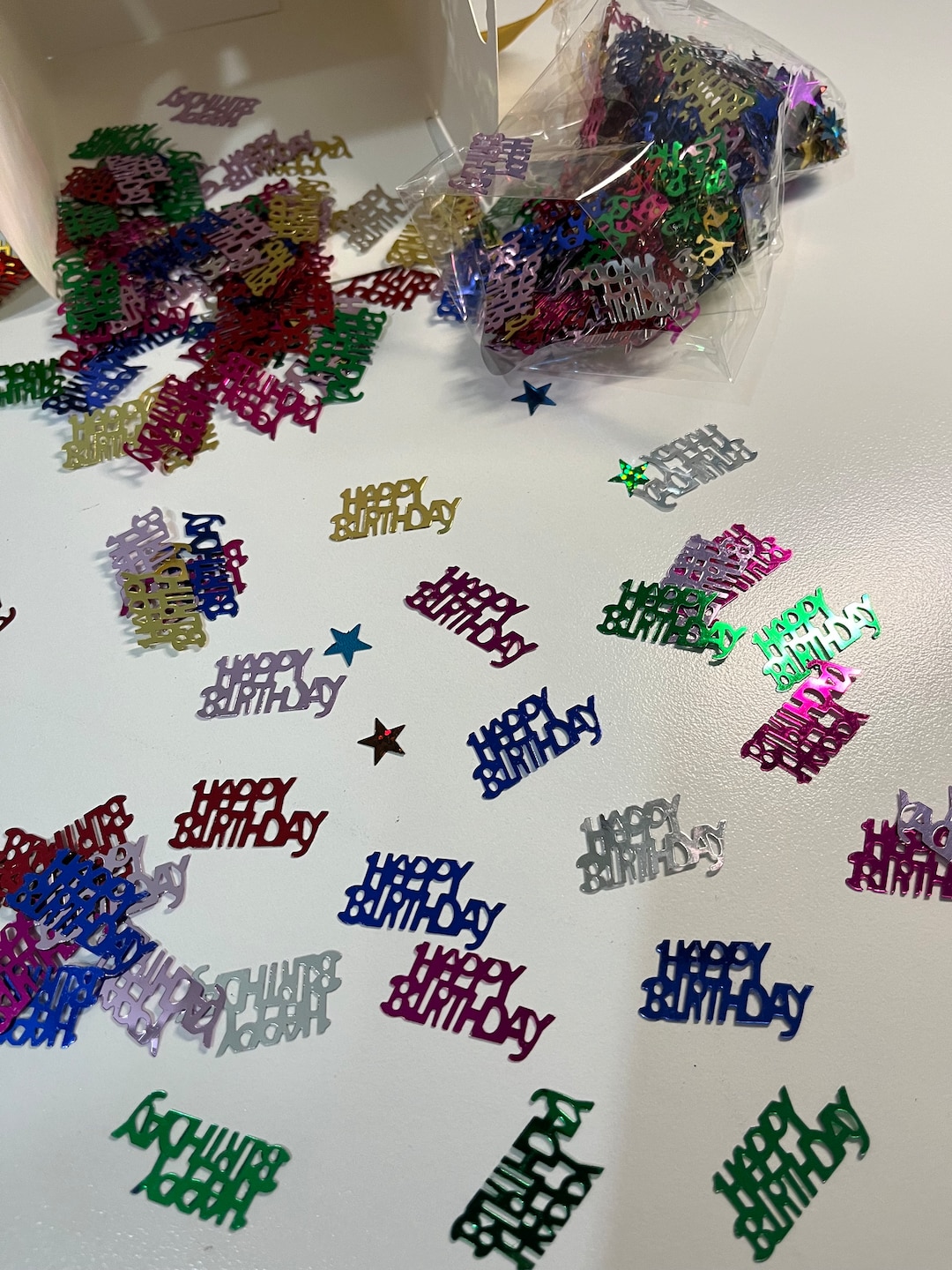 Happy Birthday Confetti Sparkling Sequin Confetti Bulk Metallic ...
