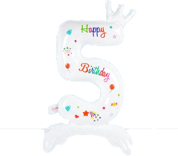 Number 8 Crown White Birthday Balloon Party Decorations - Etsy