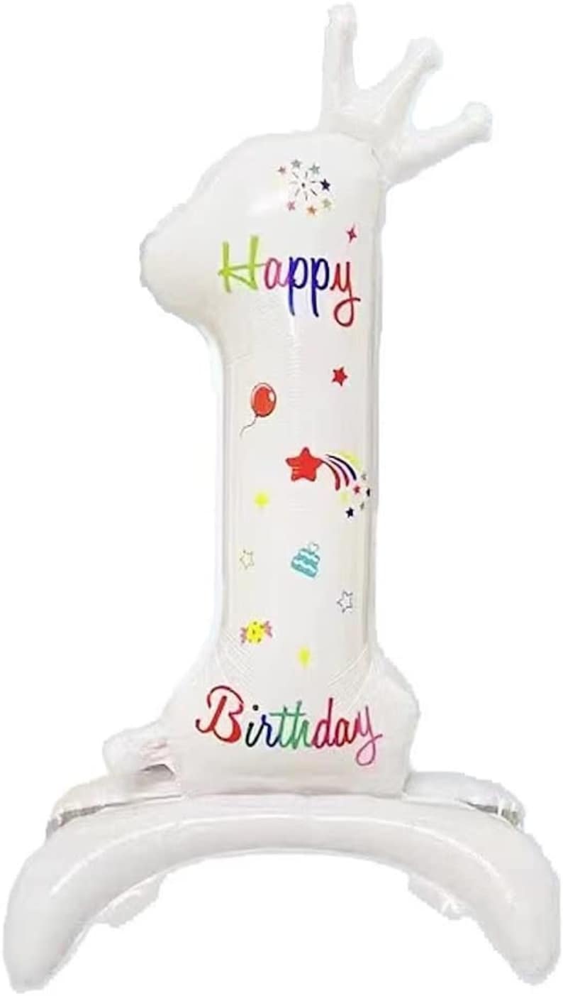 Number 8 Crown White Birthday Balloon Party Decorations - Etsy