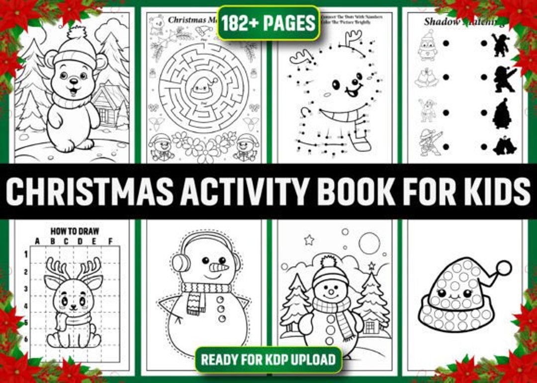 Christmas Activity Book for Kids - Etsy