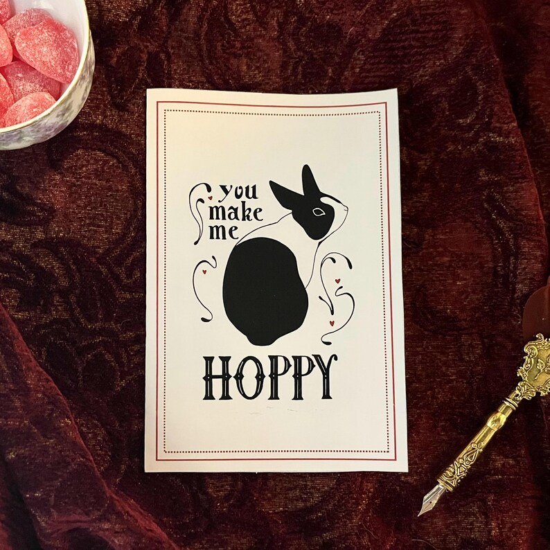 Bunny Rabbit Printable Greeting Cards and Valentines - Etsy