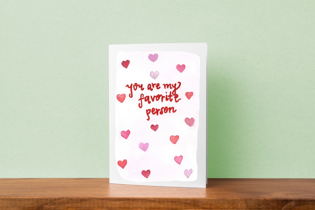 You Are My Favorite Person - Love Card- Couple Card- Valentine - Etsy
