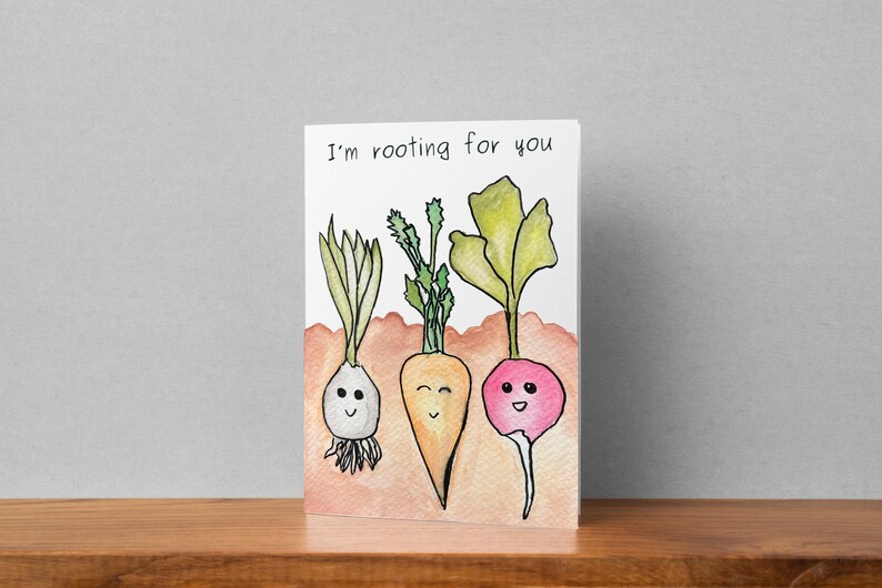 I'm Rooting for You - Card, Well Wishes - Etsy