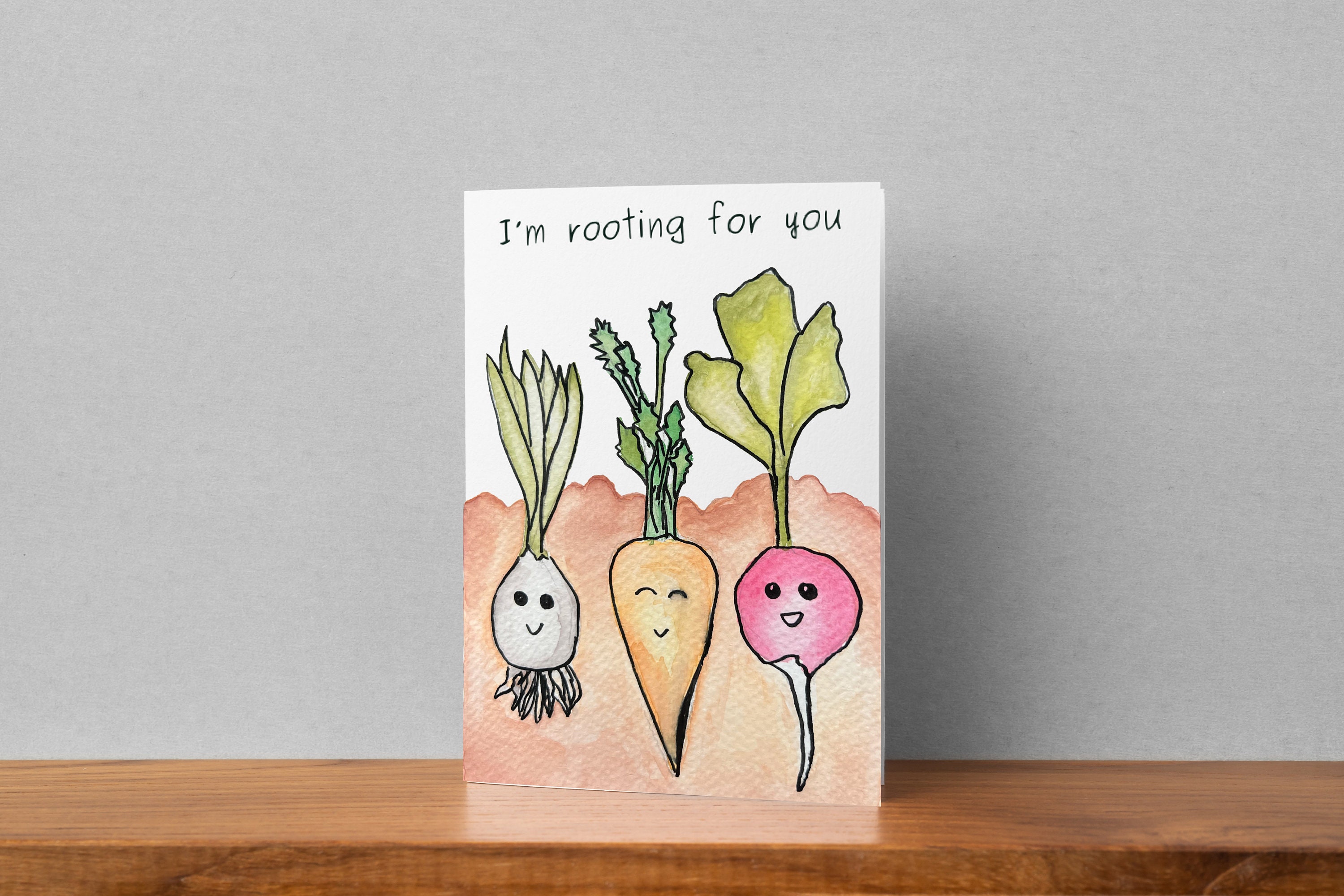 I'm Rooting for You - Card, Well Wishes - Etsy