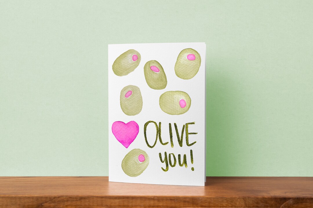 Olive You Card - Etsy