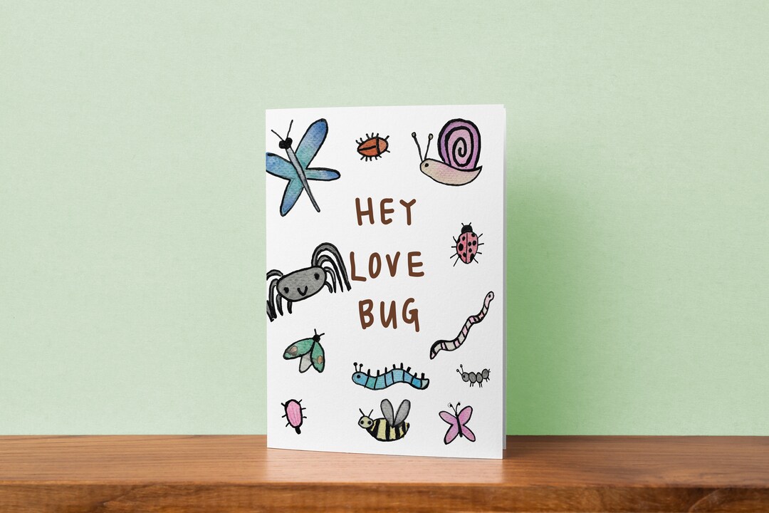 Hey Love Bug - Greeting Card - Miss You Card - Thinking of You - Etsy