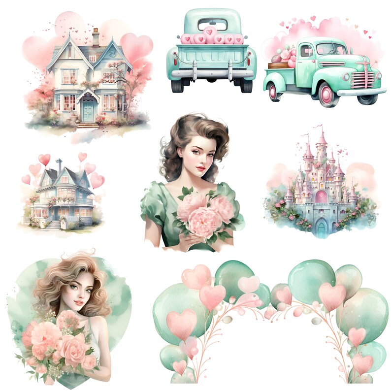 Clip Art Bundle PNG Transparent Background Instant Digital Download ...