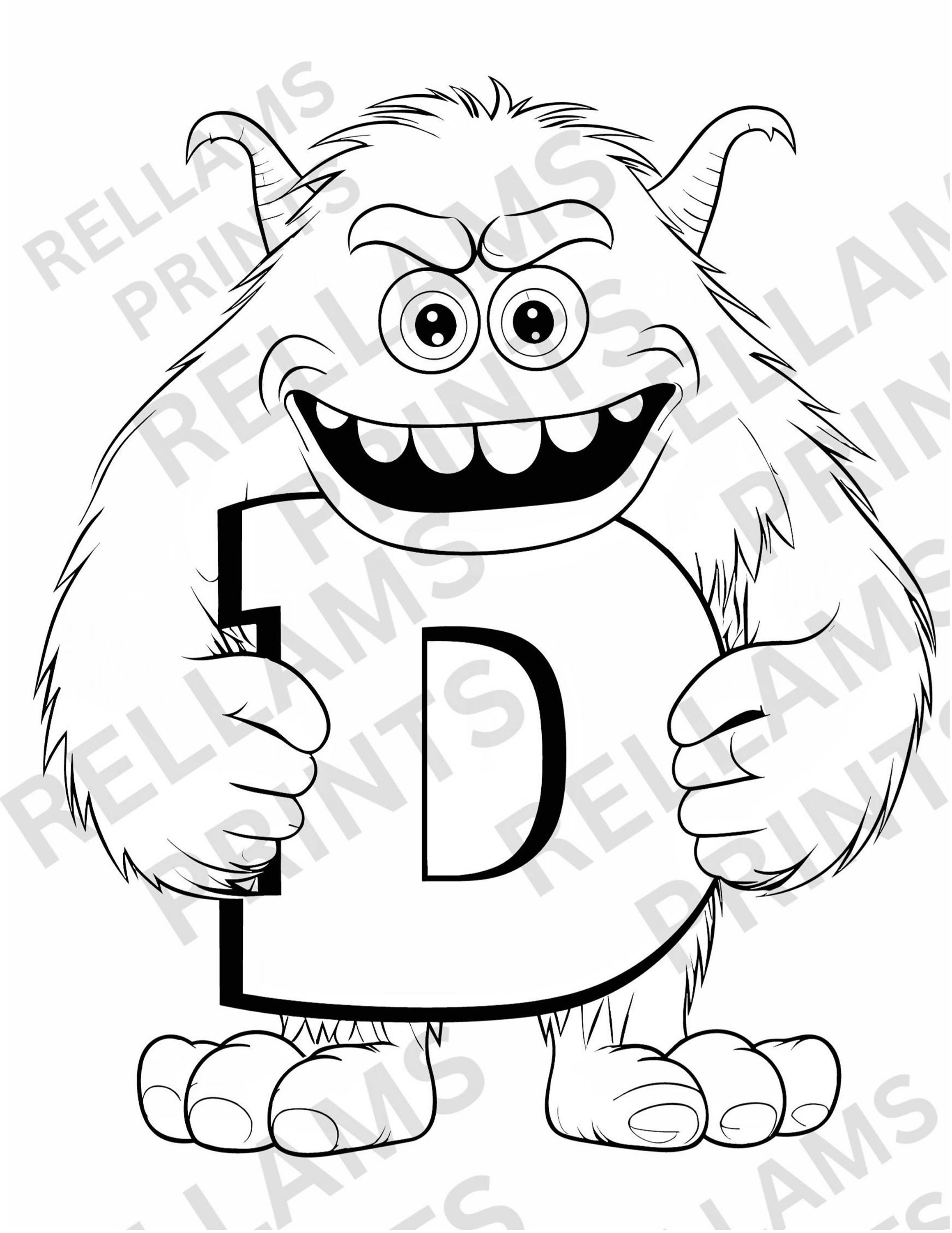 Monster Alphabet Colouring Pages for Kids, 26 Fun Pages to Color in ...