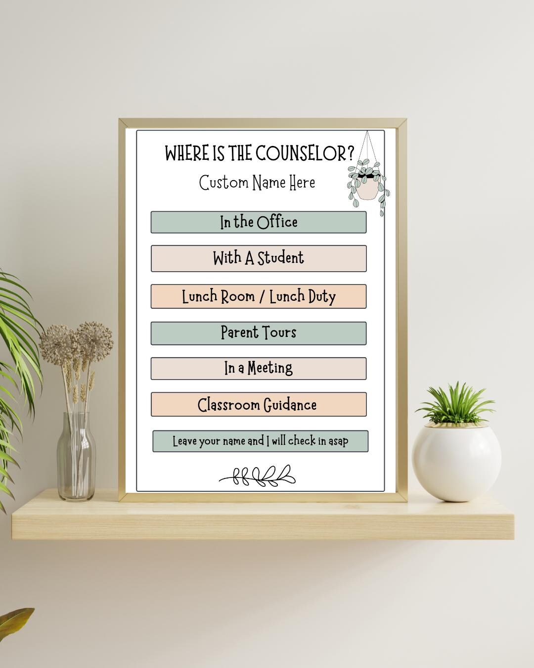 Where is the Counselor Door Sign | Editable Door Sign for School ...