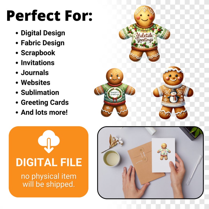Ginger Breadman Clipart Bundle, Gingerbread Cuteness, Gingerbread ...