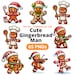 Ginger Breadman Clipart Bundle, Gingerbreadman PNG, Gingerbread People ...