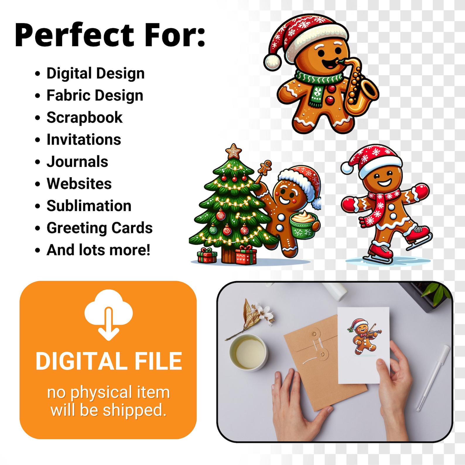 Ginger Breadman Clipart Bundle, Gingerbreadman PNG, Gingerbread People ...
